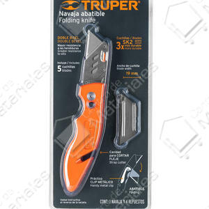 Truper Cutter Retractil Plegable Hoja Trapezoidal - Centro de Materiales