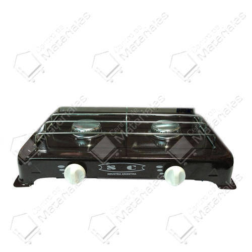 Brogas Anafe Negro 2 Hornallas Gas Natural Aprobado - Centro de Materiales