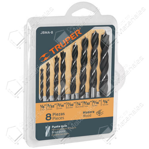 Truper Set 8 Mechas Para Madera - Centro de Materiales